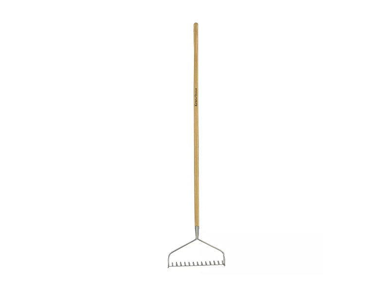 Stainless Steel Long Handled Soil Rake — The Garden Concept